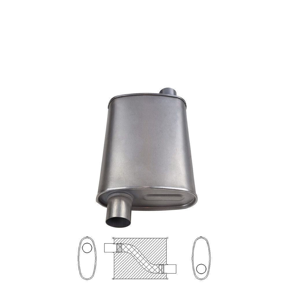 MSA Universal Muffler - 2.25" Inch 10" x MSA Universal Muffler - 4" Ov ...