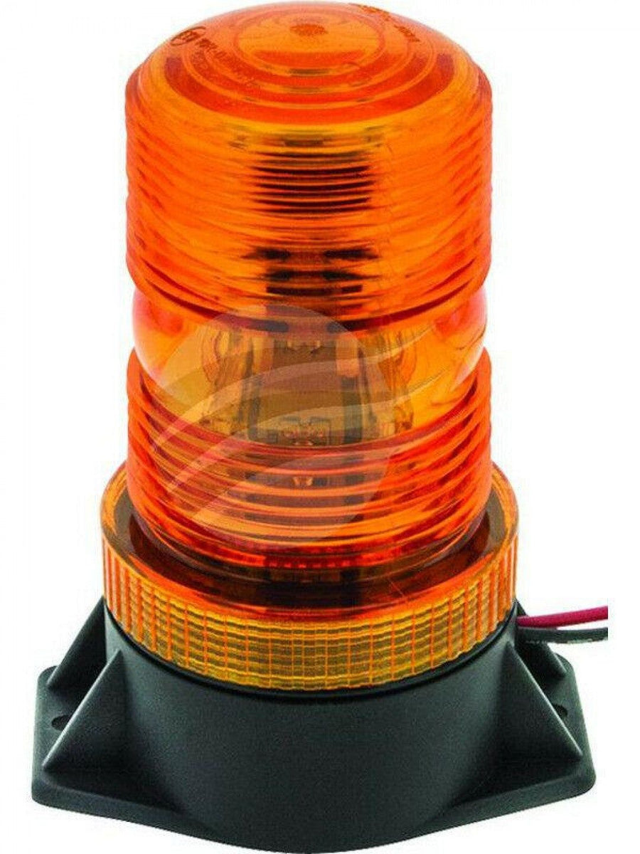 Jaylec - LED Amber Rotating Beacon 12-80 Volts Plastic 2 Bolt Mount ...
